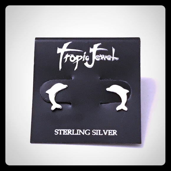 Tropic Jewel | Jewelry | Nwt Tropic Jewel Silver Dolphin Earrings ...